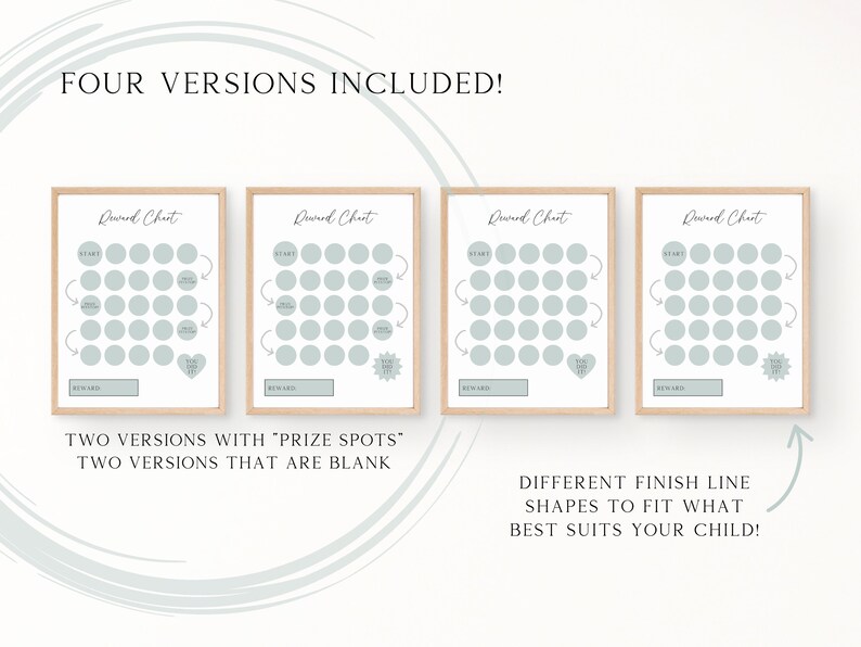 Printable Minimal Reward Chart, Printable Green Behavior Chart, Daily ...