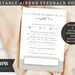 Editable Feedback Form Guest Airbnb Host VRBO Canva - Etsy