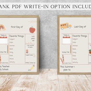 Printable Editable Back to School Sign, First Day of School Sign ...