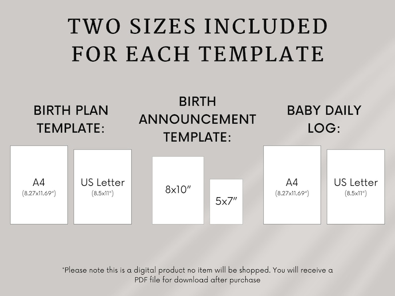 Birth Plan Template, Birth Plan Printable, Natural Birth Plan, Birth ...