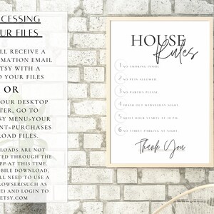Airbnb House Rules Sign Bundle Template, Editable Airbnb, Signs Rental ...