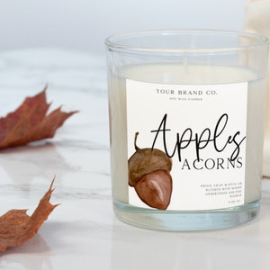 Fall Candle Label Template Editable Candle Label Design - Etsy