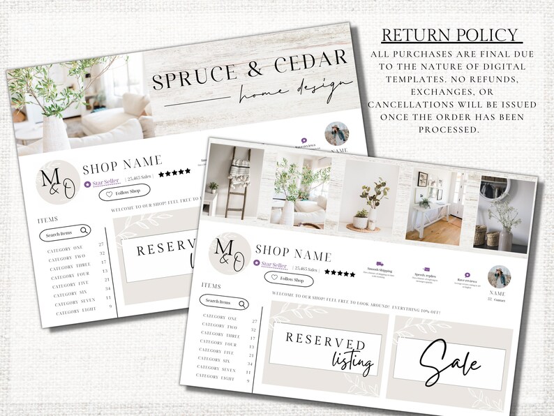 Etsy Banner Template Editable in Canva Etsy Photo Cover - Etsy