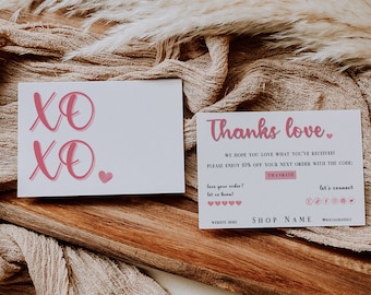 Valentine Thank You Card - Etsy