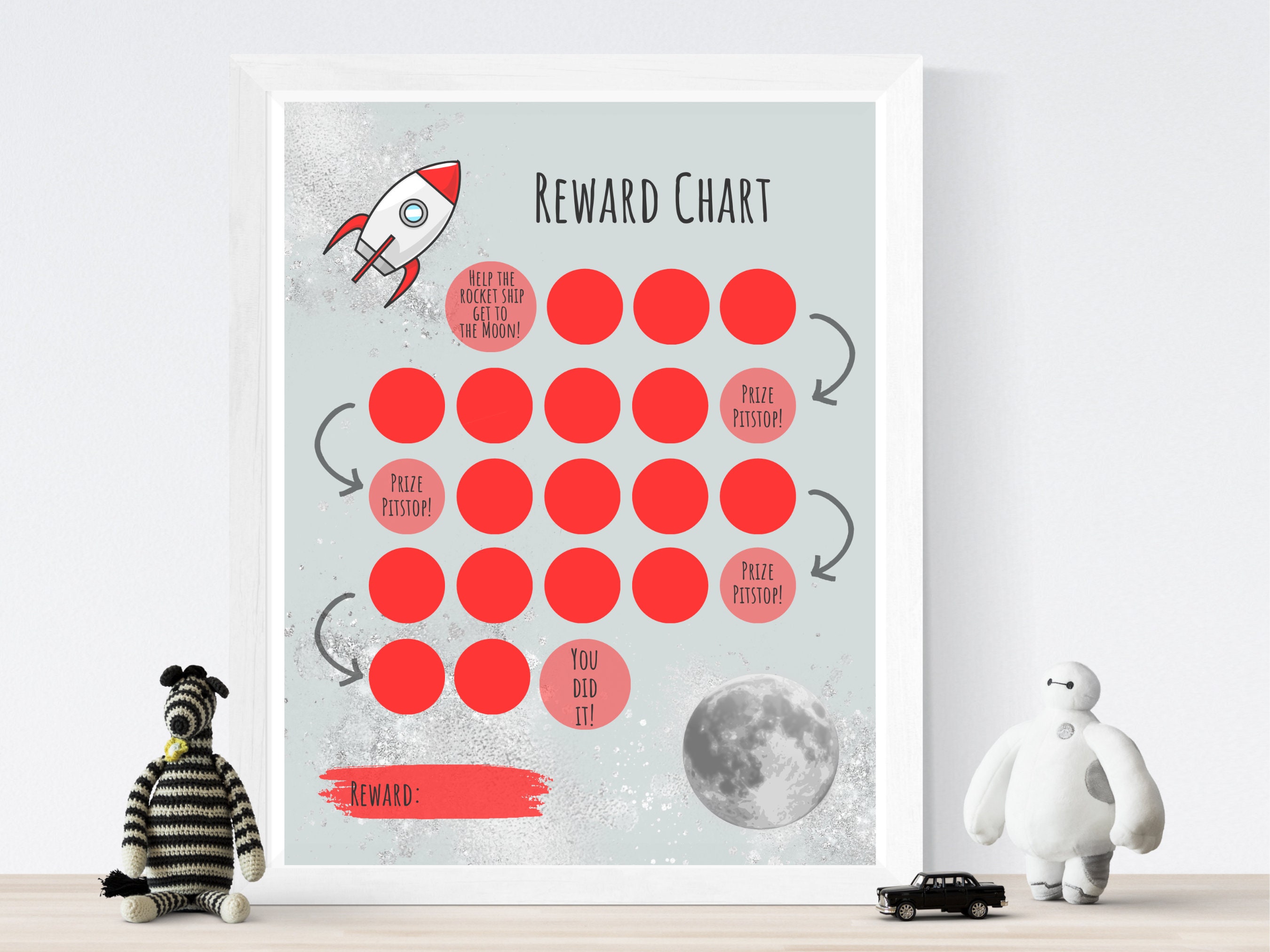 Printable Space Reward Chart for Kids Rocket Behavior Chart - Etsy UK