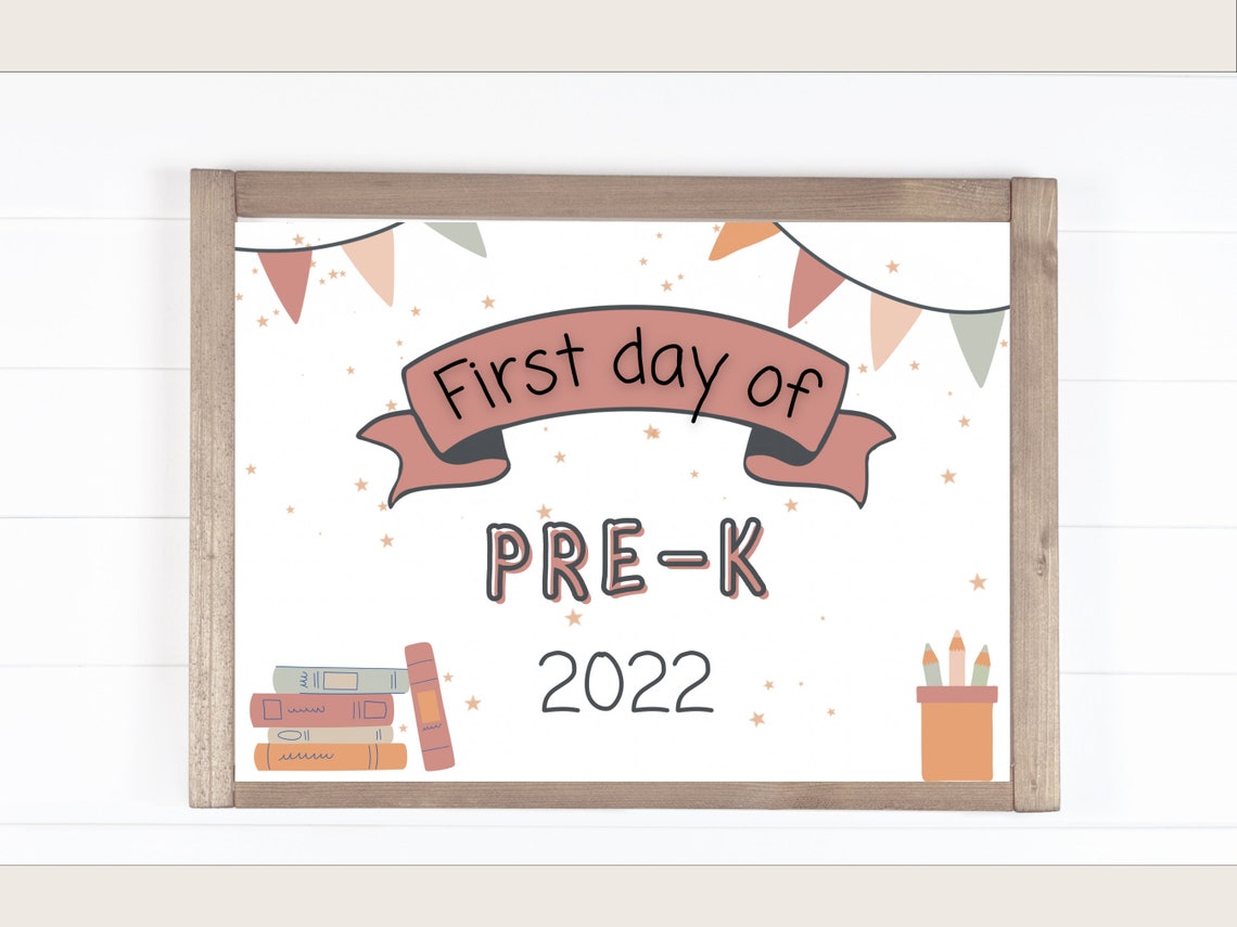 Printable Back to School Sign First Day of School Sign - Etsy