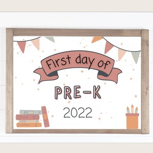 Printable Back to School Sign, First Day of School Sign Printable ...