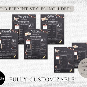 Printable Editable Back to School Sign, Last Day of School Sign ...