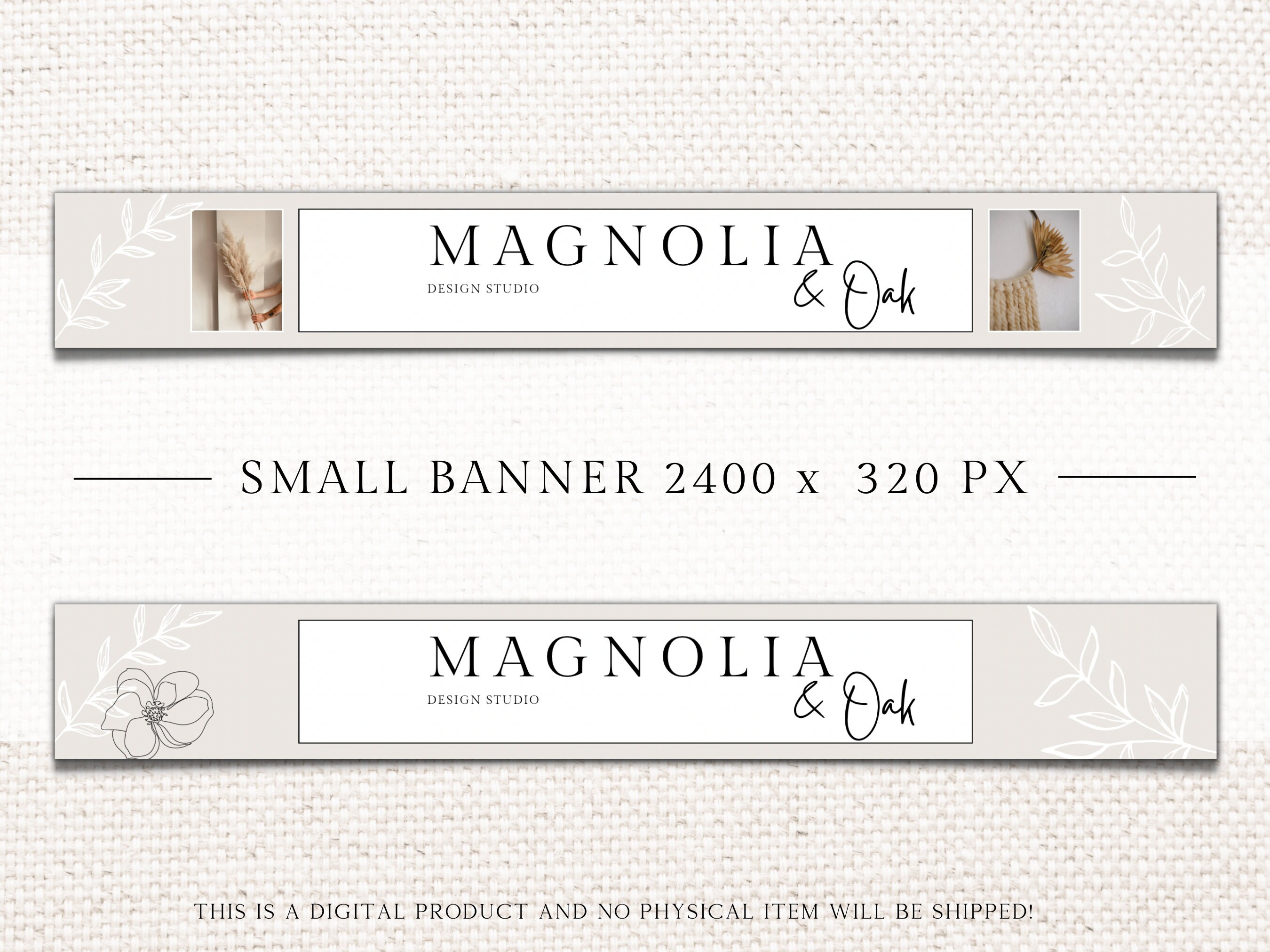 Minimal Etsy Shop Banner Neutral Etsy Cover Template DIY - Etsy