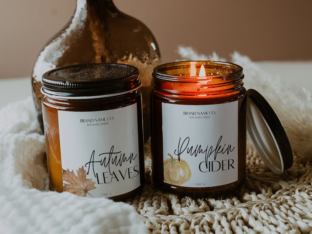 Fall Candle Label Template Editable Candle Label Design - Etsy