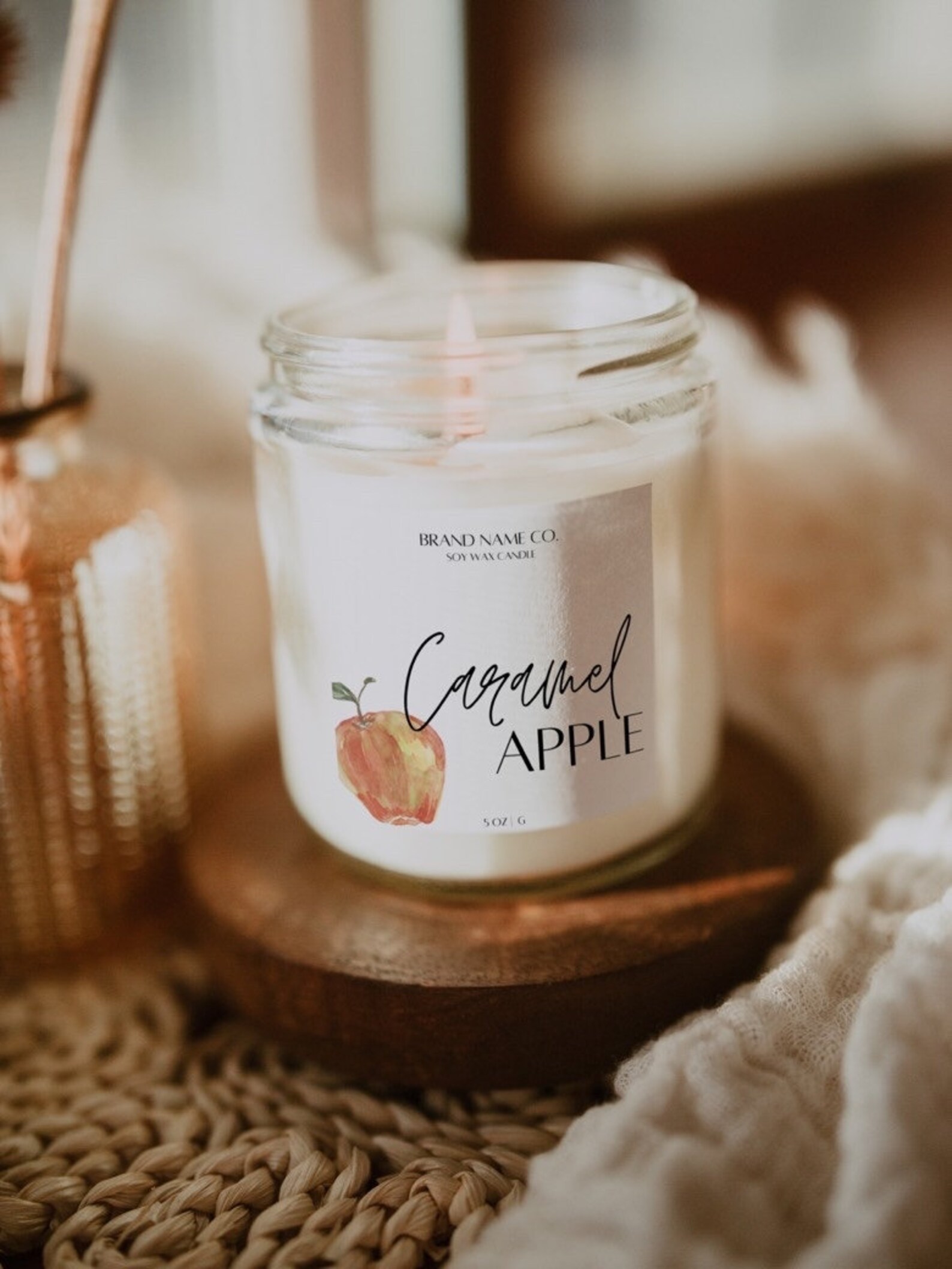 Fall Candle Label Template Editable Candle Label Design - Etsy