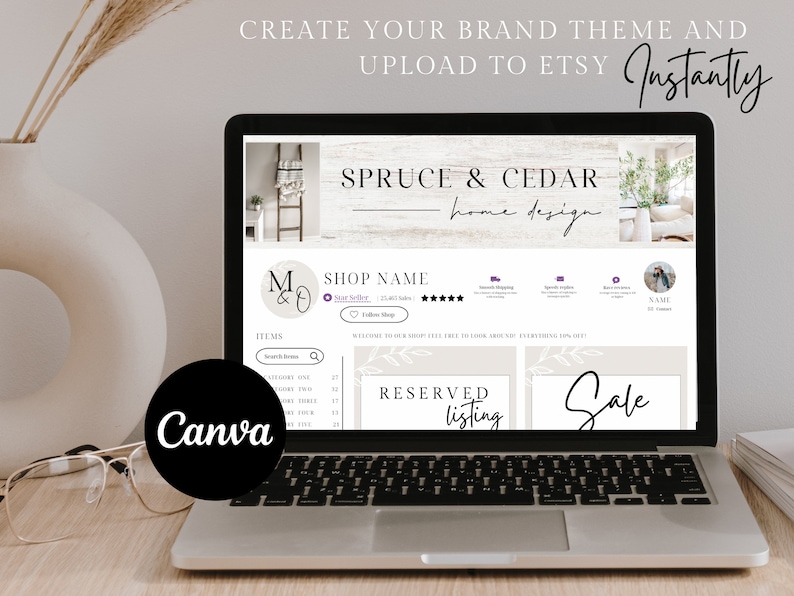 Etsy Banner Template Editable in Canva Etsy Photo Cover - Etsy