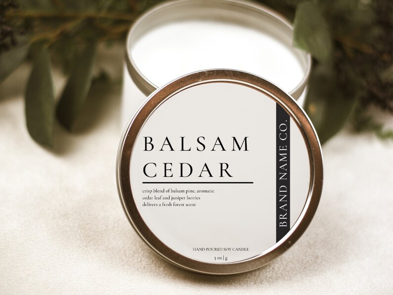 Round Candle Label Template Editable Candle Lid Sticker - Etsy