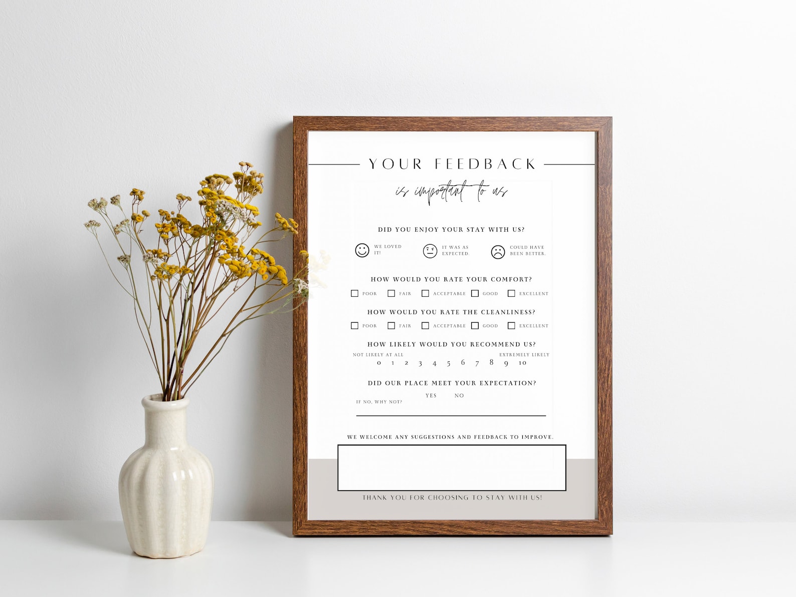 Editable Feedback Form Guest, Airbnb Host, VRBO, Canva Template, Hotel ...