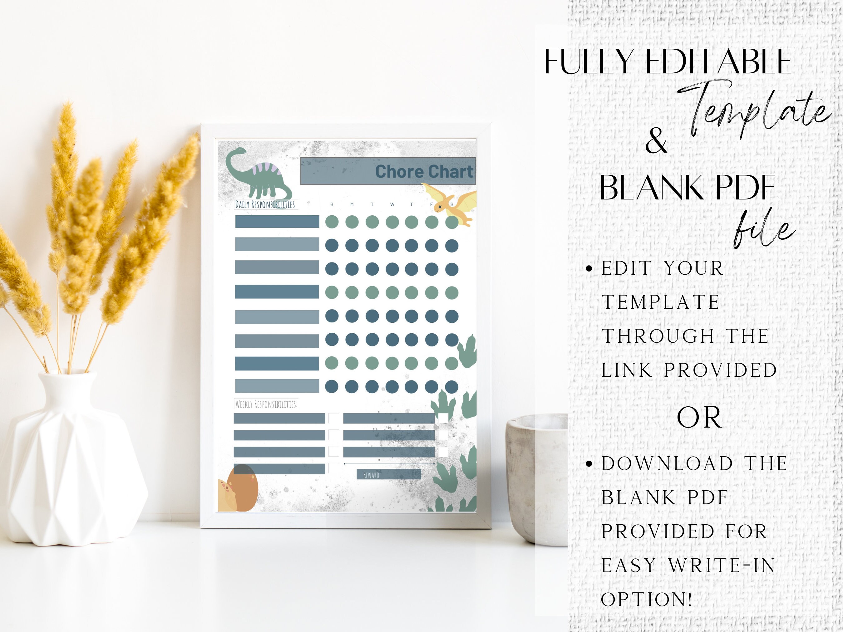 EDITABLE Dinosaur Chore Chart Printable Reward Chart - Etsy Australia