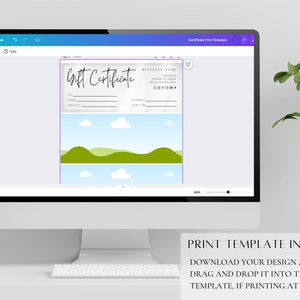 Gift Certificate Template, Printable Gift Voucher, Editable Gift ...