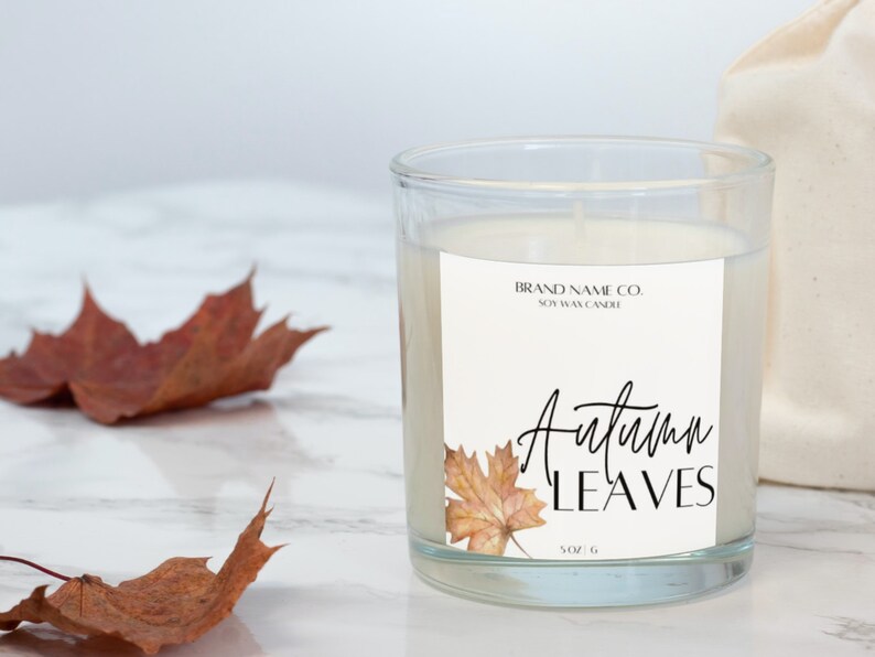 Fall Candle Label Template Editable Candle Label Design - Etsy