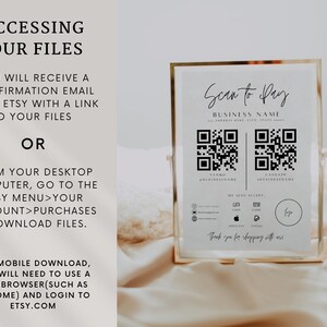 Editable Scan to Pay Sign, QR Code Sign Template, Printable Payment ...