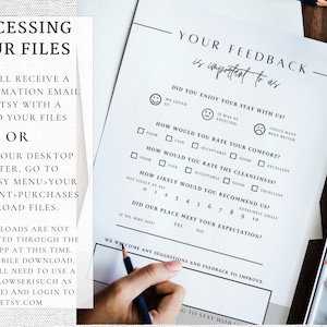 Editable Feedback Form Guest, Airbnb Host, VRBO, Canva Template, Hotel ...