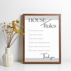 Airbnb House Rules Sign Bundle Template, Editable Airbnb, Signs Rental ...