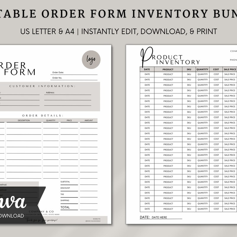 Supply Order Form - Etsy