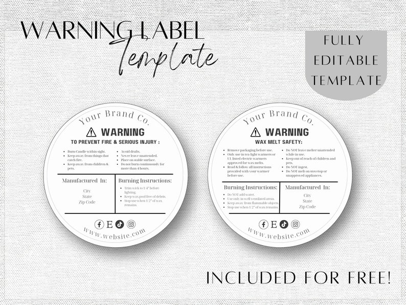 Fall Candle Label Template Editable Candle Label Design - Etsy