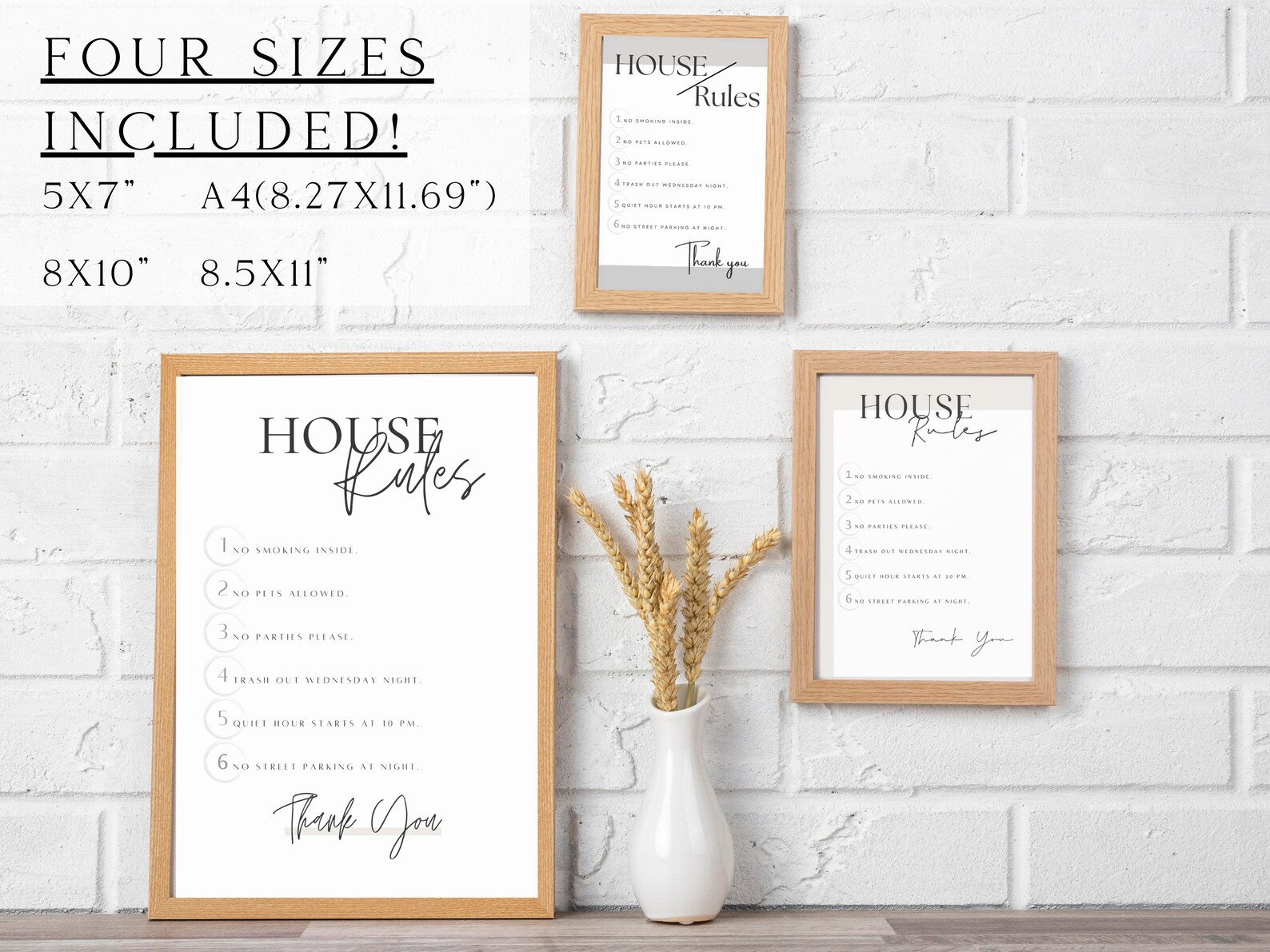 Airbnb House Rules Sign Bundle Template Editable Airbnb - Etsy
