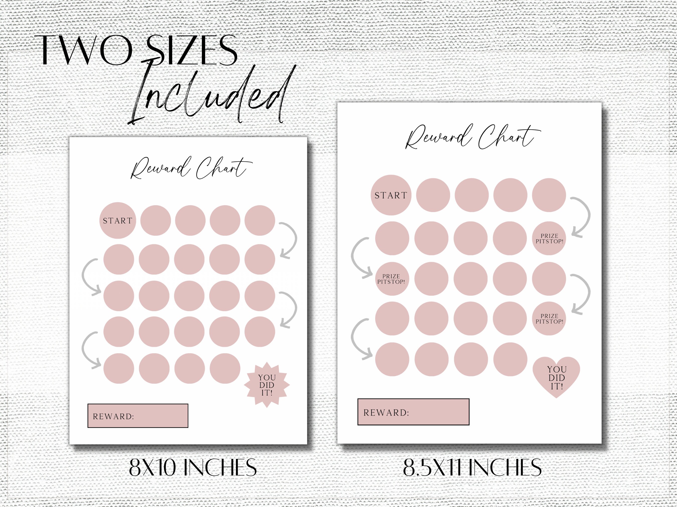 Printable Adult Reward Chart Pink Behavior Chart Daily Chore - Etsy Canada