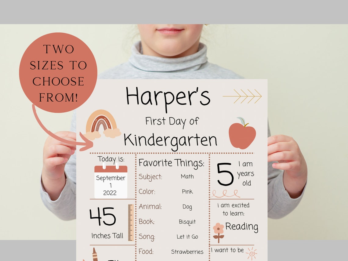 Printable Editable Back to School Sign First Day of School - Etsy