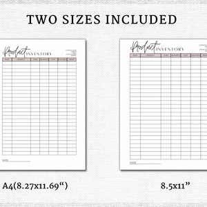 Editable Inventory Management Form, Inventory Tracker PDF, Product ...