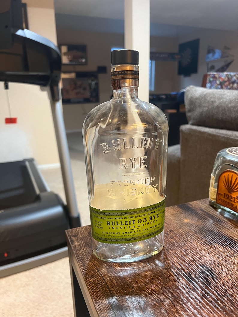 Upcycled Bulleit Whiskey Bottles: Empty Liquor Bottle Collection - Etsy