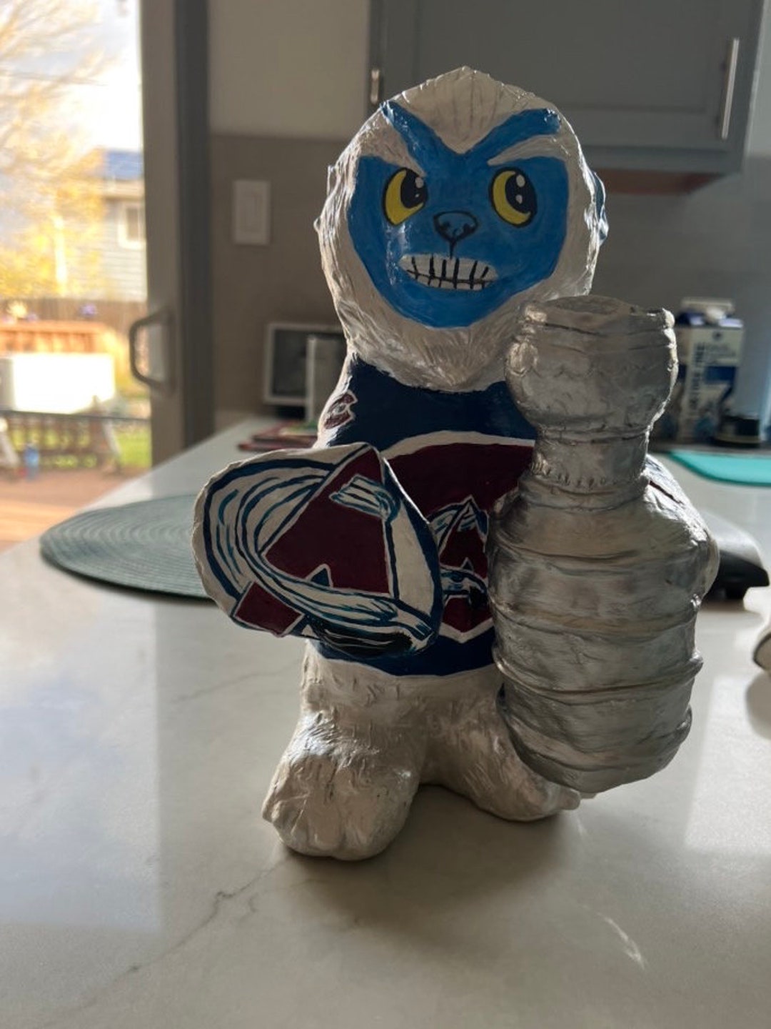 Mascot for the Avalanche: Yeti With Stanley Cup-made to Order - Etsy