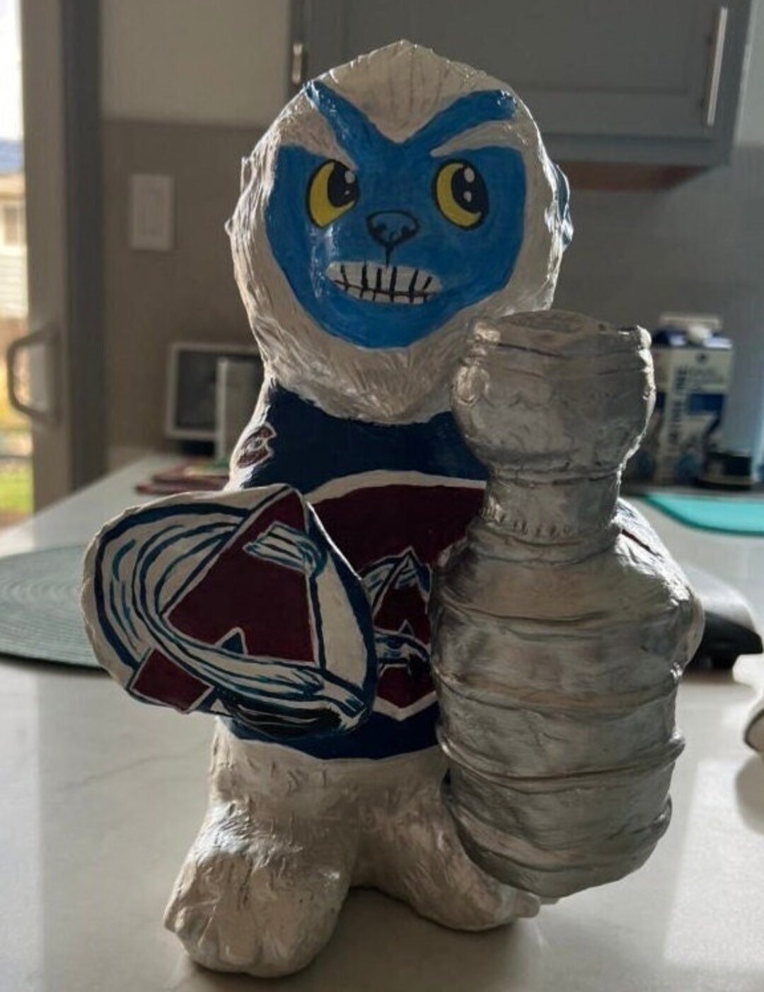 Mascot for the Avalanche: Yeti With Stanley Cup-made to Order for Any ...