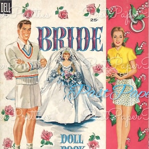 Vintage Paper Dolls Bride Doll Book 1957 Printable PDF Instant Digital ...