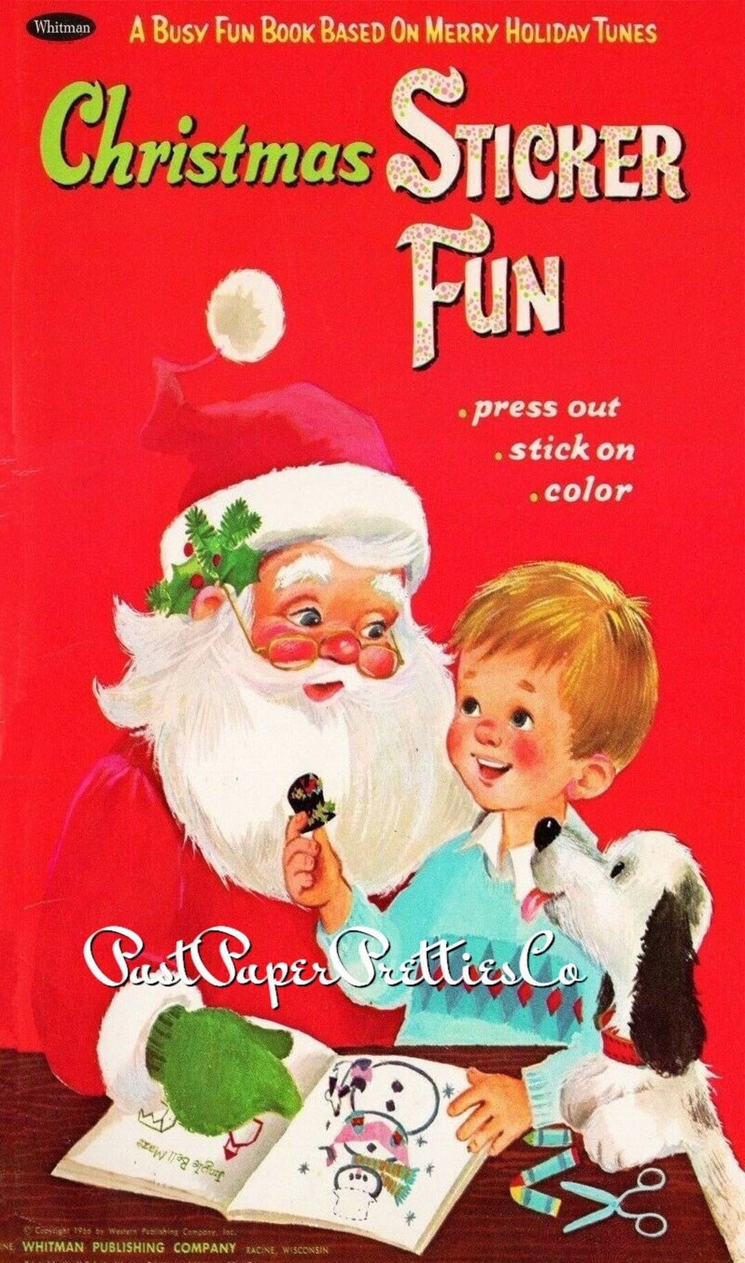 Vintage Christmas Sticker Fun Printable Ebook 1966 PDF Instant Digital ...