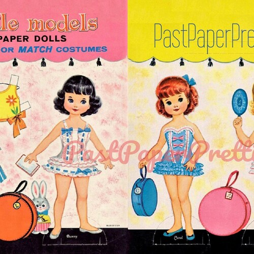 Vintage Paper Dolls Tini Mods C. 1968 Printable PDF Instant - Etsy