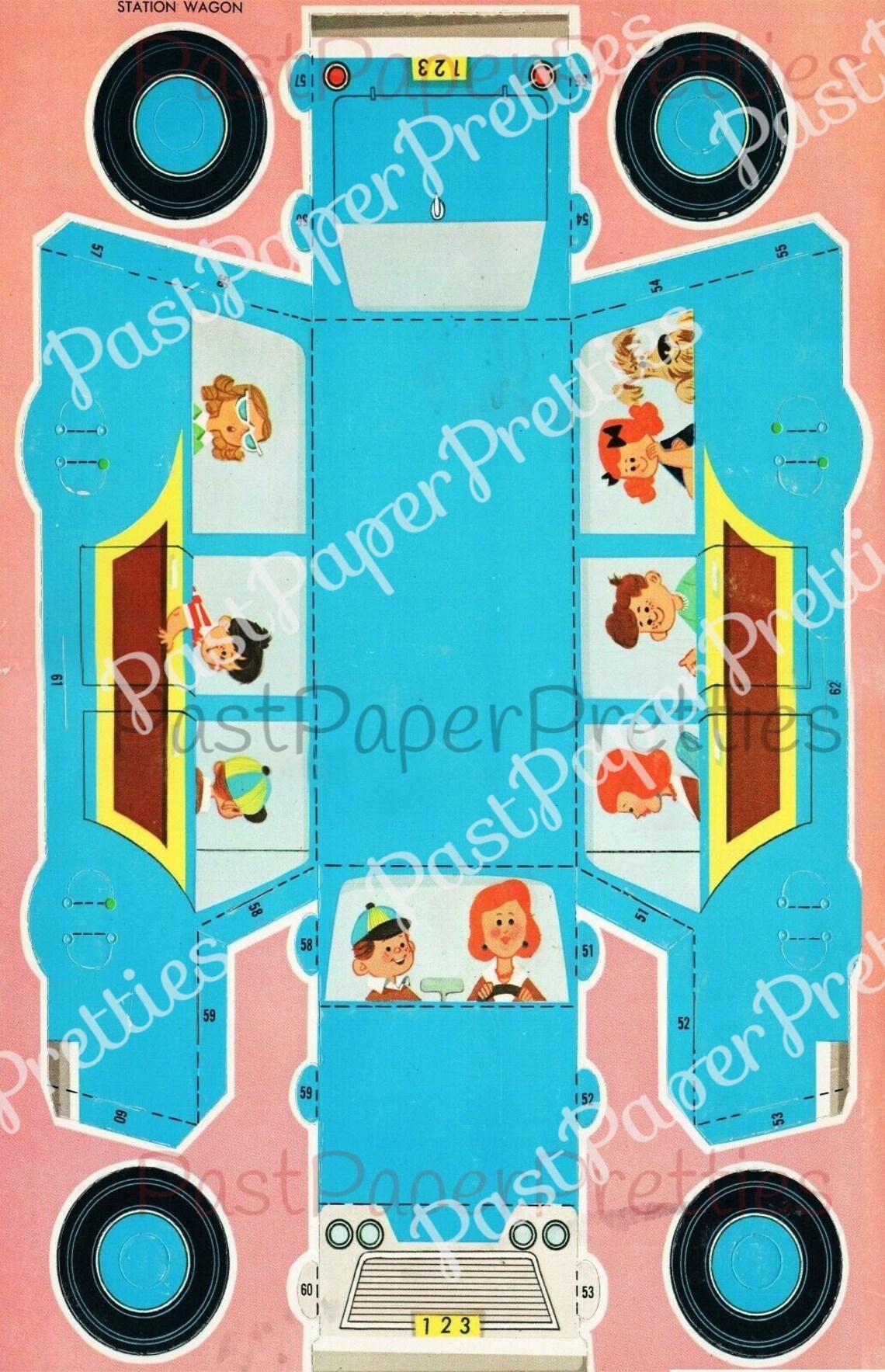 Vintage Printable Paper Trucks and Cars Punch Out Papercraft - Etsy