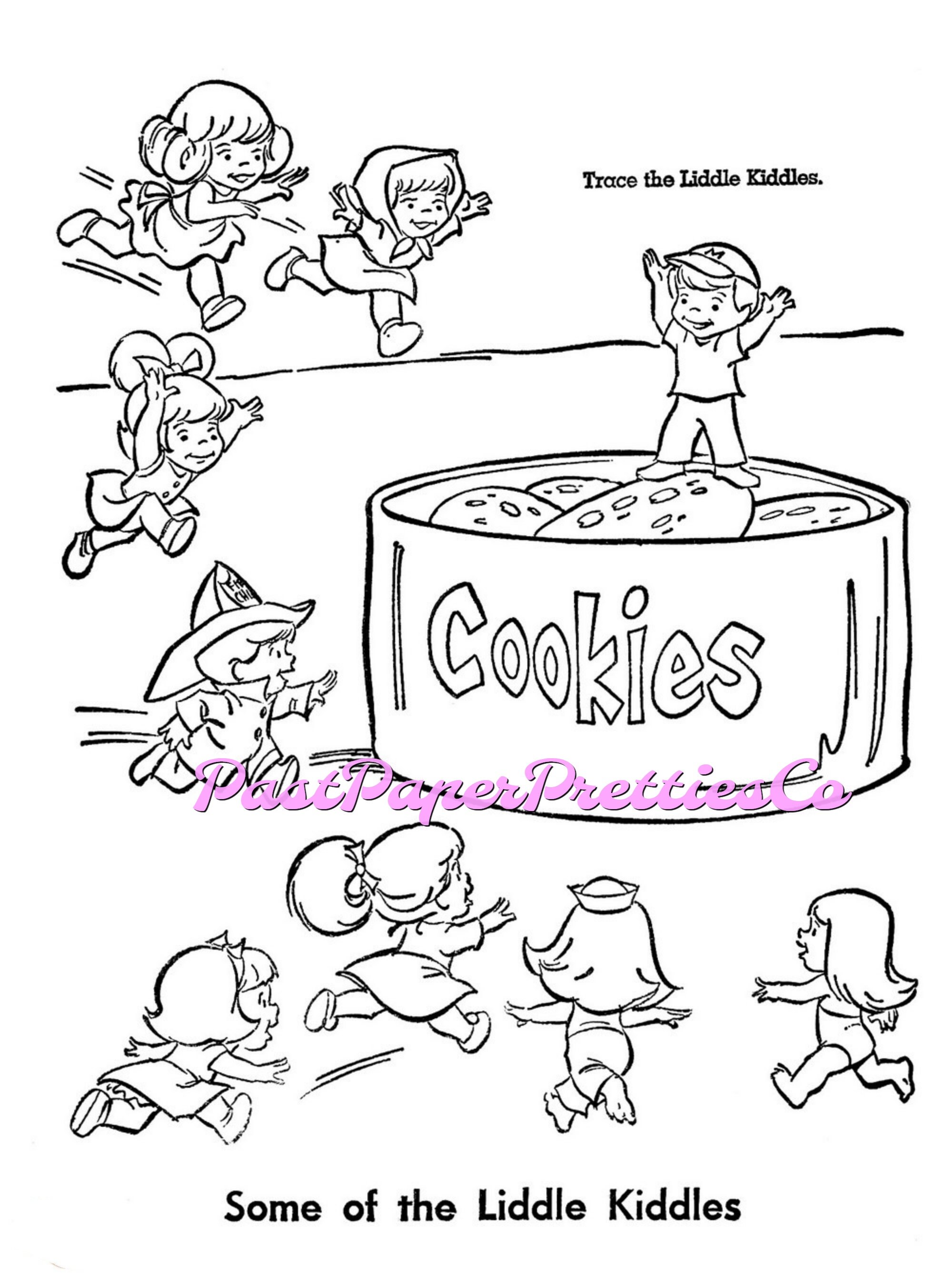 Vintage Printable Coloring Book Liddle Kiddles Trace N Color 1967 PDF ...