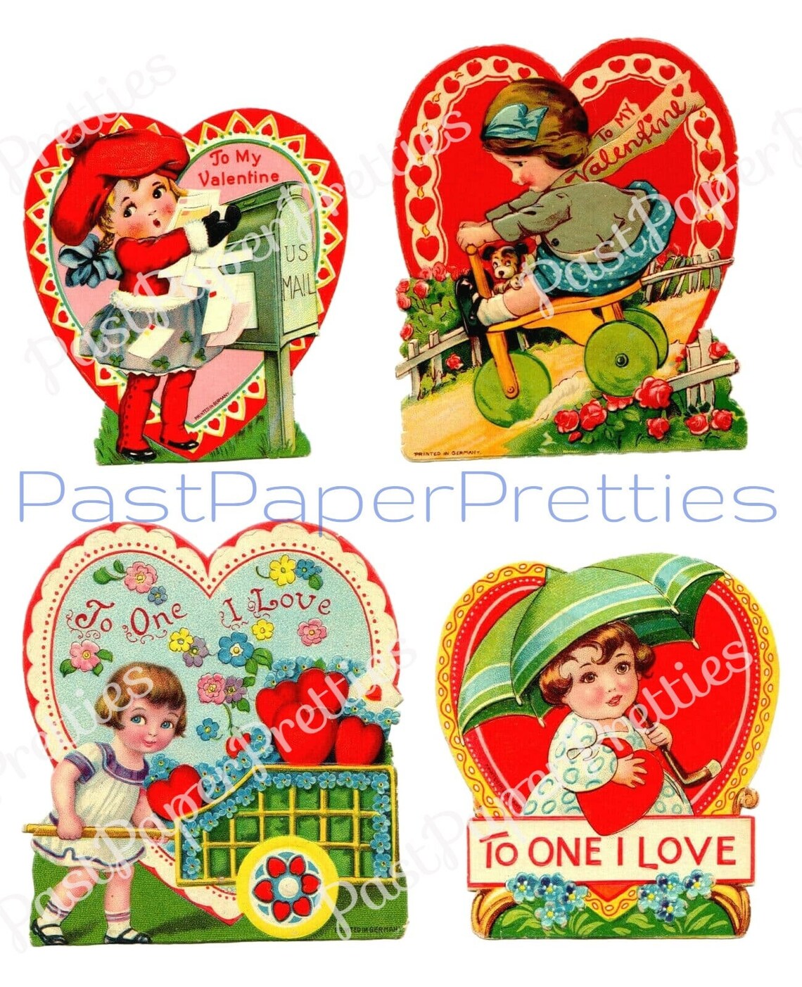 Vintage Printable Valentines Day Cards Old Fashioned Little - Etsy Canada