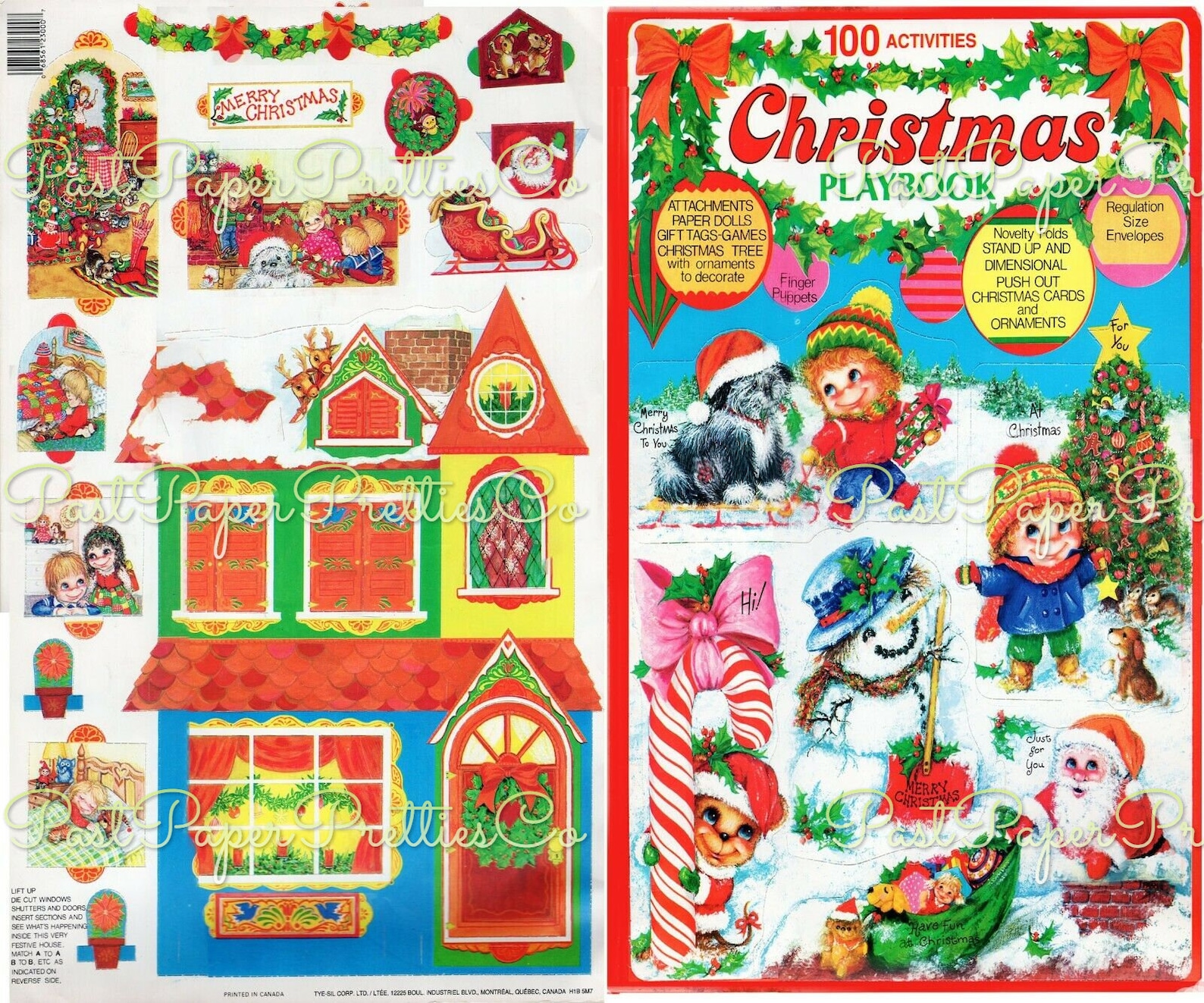 Vintage Christmas Playbook Printable Paper Activity Book C. 1970s PDF ...