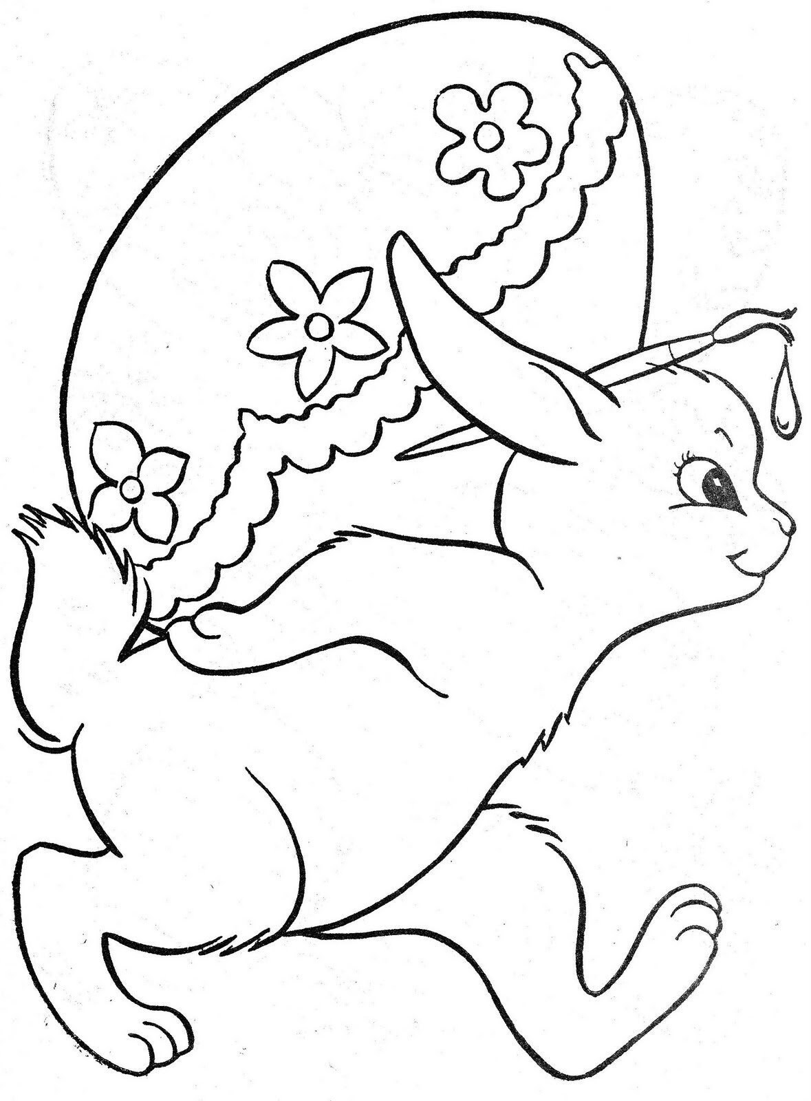 Vintage Printable Easter Coloring Book Pages Bunny's - Etsy