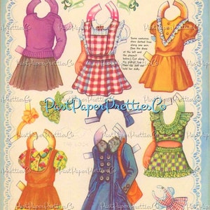 Vintage 17 Paper Dolls 1952 Printable PDF Instant Digital Download Lots ...