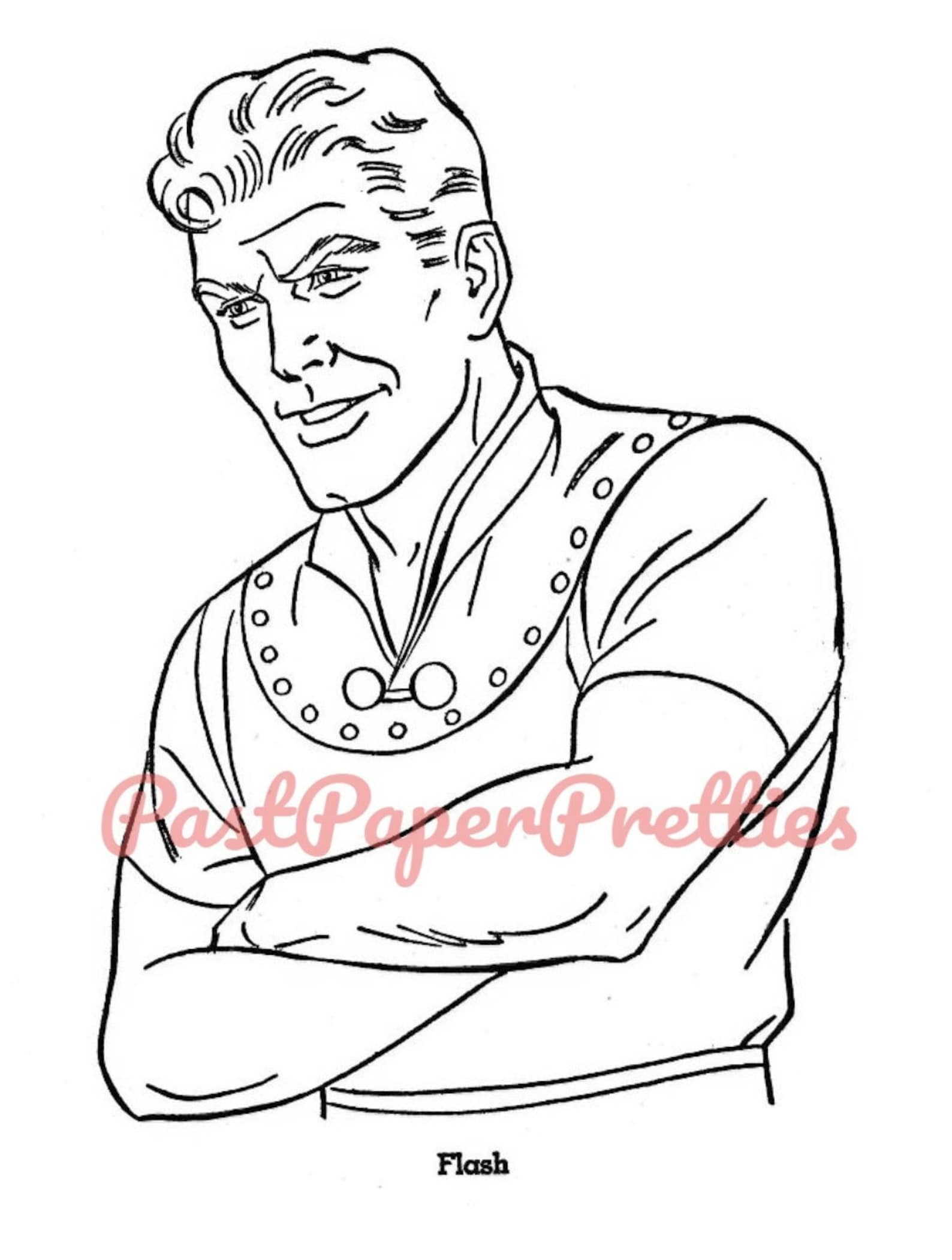 Vintage Printable Flash Gordon Coloring Book Pages C. 1958 Sci - Etsy ...