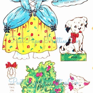 Vintage Paper Doll Little Bo Peep C. 1950s PDF Printable Instant ...