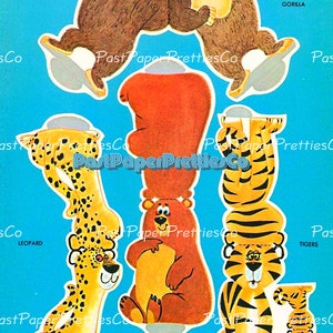 Vintage Printable Circus Train Punch Outs Papercraft Toys 1965 PDF ...