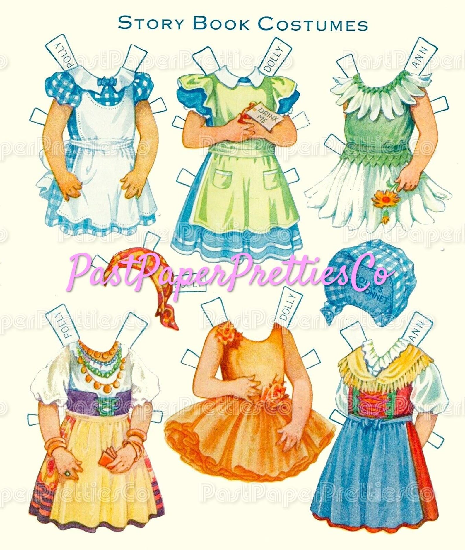 Vintage Paper Dolls Three Little Maids From School 1943 PDF Printable ...
