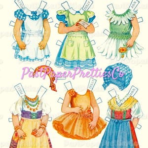 Vintage Paper Dolls Three Little Maids From School 1943 PDF Printable ...