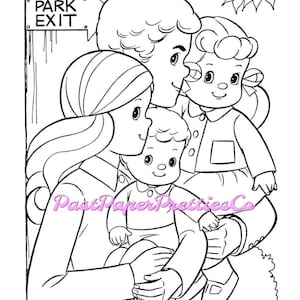 Vintage the Sunshine Fun Family Coloring Book Printable PDF Instant ...