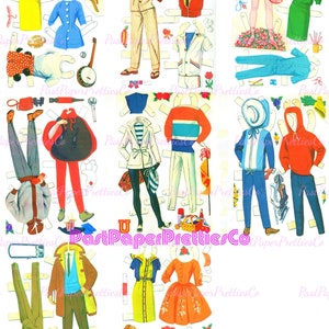 Vintage Paper Dolls Classic Barbie and Ken Cut-outs 1962 TWENTY Page ...
