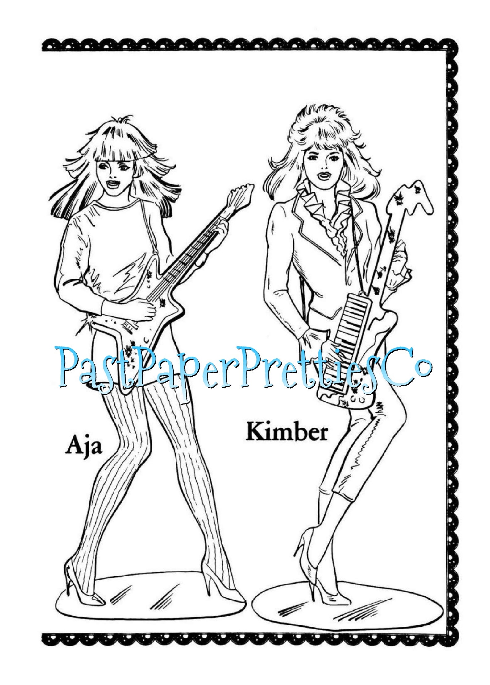 Vintage Jem and the Holograms Coloring Book 1986 Printable PDF Instant ...